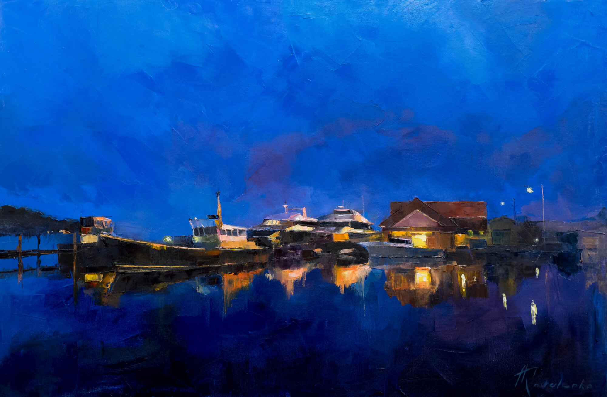 Lights at the harbour - The Doyles Art Award