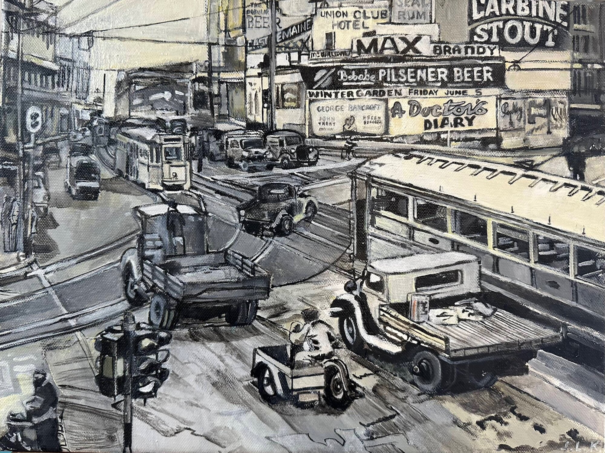 1930; Brisbane City Intersection. - The Doyles Art Award